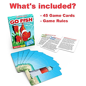 GO Fish Untamed Oceans, a Go Fish Card Game for Kids 4-8 and Up – Play Old Maid and Slap Jack with Same Deck – Easy to Learn – Fun for Families, Game Night and Classroom – Great Gift Idea