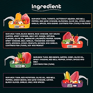 Freshé Gourmet Canned Tuna Variety Pack (4 Pack) Healthy High-Protein Skipjack Fish & Ready-to-Eat Meal – All-Natural, Non-GMO, Wild-Caught Tuna – Gluten Free Diet Friendly