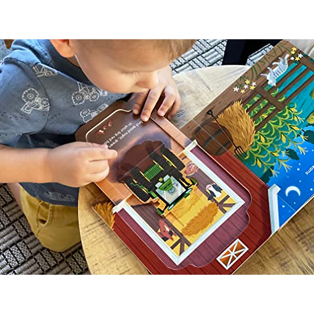 John Deere Kids Good Night Tractor on the Farm: Deluxe Lift-a-Flap & Pop-Up Surprise Board Book, Ages 2-6