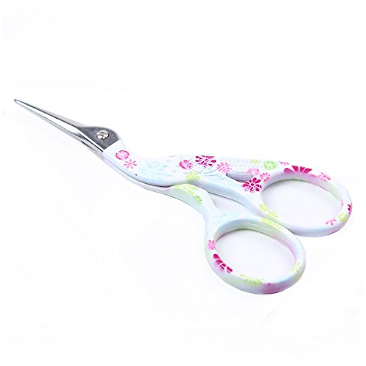 BIHRTC 3.6" Floral Design Stainless Steel Sharp Tip Classic Stork Scissors Crane Design Sewing Scissors DIY Tools Dressmaker Shears Scissors for Embroidery, Craft, Needle Work, Art Work & Everyday Use