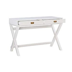Linon Desk, White, 44"W x 20"D x 30"H