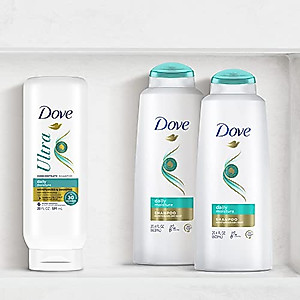Dove Ultra Daily Moisture Concentrate Shampoo for Dry Hair Moisturizes and Smooths in 30 Seconds, Ultra-Lather Technology and 2X More Washes 20 oz