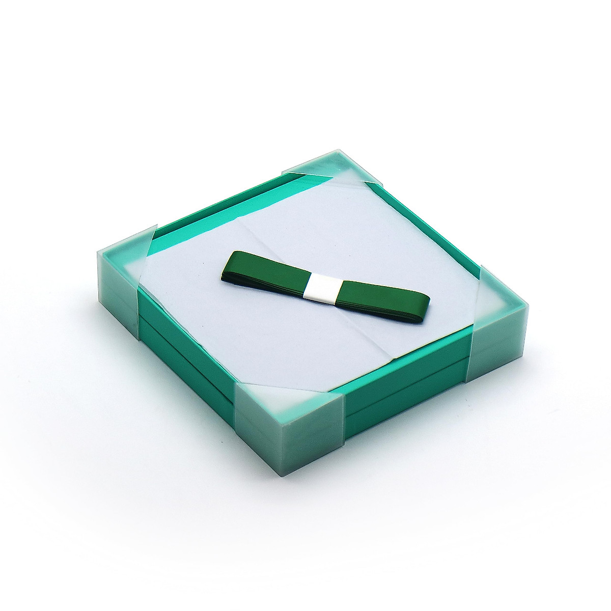 AVUX 9x9x9 inches Gift Box with Lids and Ribbon- A Rigid Cardboard Green Colored Collapsible and Reusable Gift Box for Birthday, Christmas, and Weddings for Men and women