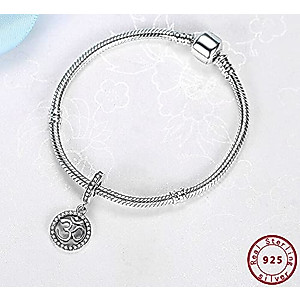 Om Ohm Aum Symbol Hindu Yoga Mediation 925 Sterling Silver Charm Bead Pendant fits Pandora Bracelets & Necklaces & More