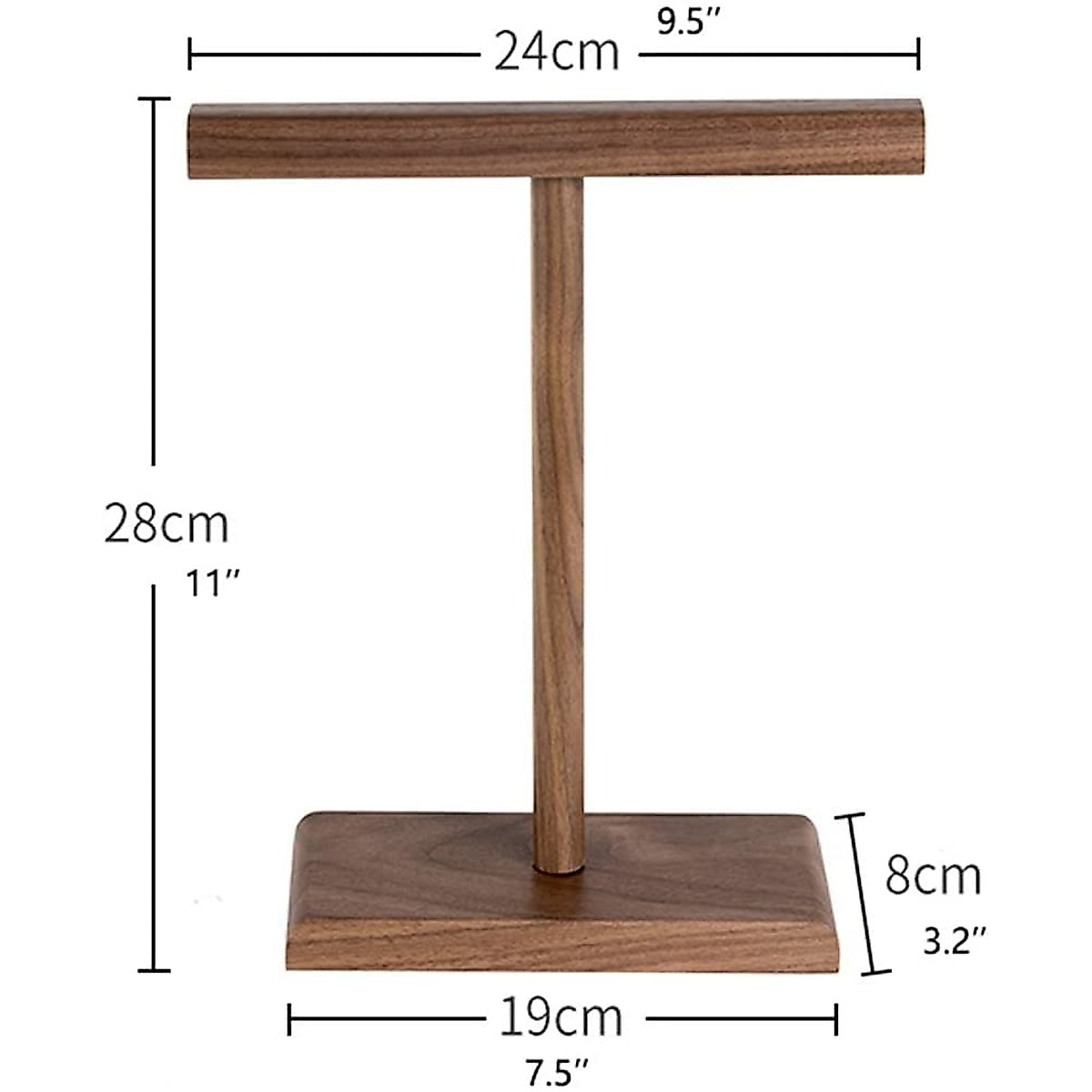 ANIIC Headset Stand Wood Headphone Stand Holder Creative Headset Holder Desk Display Shelf Rack Universal Earphone Accessories Headphone Stand ( Color : Walnut )