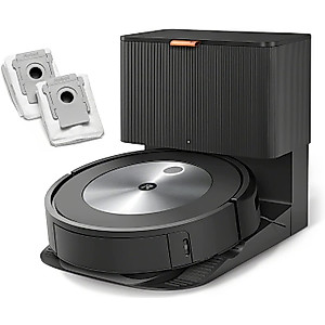 iRobot® Roomba® j7+ (7550) Robot Vacuum Bundle with Automatic Dirt Disposal - Wi-Fi Connected, Smart Mapping, Ideal for Pet Hair (+2 AllergenLock Dirt Disposal Bags)