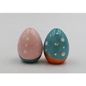 Fine Ceramic Easter Egg Salt & Pepper Shakers Set, 2-3/4" H