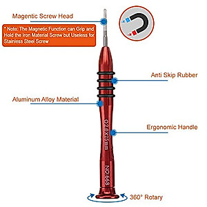 Paxcoo Eyeglass Repair Kit with 6 Pcs Magnetic Screwdrivers and Glass Screw for Glasses, Eye Glass, Sunglass Repair