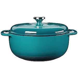 Lodge EC6D38 Enameled Cast Iron Dutch Oven, 6-Quart, Lagoon
