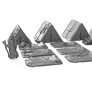 Adventure Camp Set DND Terrain 28mm for Dungeons and Dragons Terrain, D&D, Pathfinder, Warhammer 40k, RPG, Miniatures, Tabletop, D and D, Dungeons and Dragons Gifts