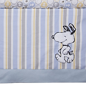 Lambs & Ivy My Little Snoopy 4 Piece Bedding Set, Multicolored