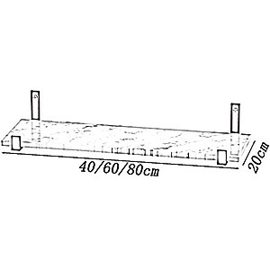 PIBM Stylish Simplicity Shelf Wall Mounted Floating Rack Shelves Modern Set Top Box Bookshelf Storage Sundries Marble Metal Bracket No Deformation,4 Sizes, a ,