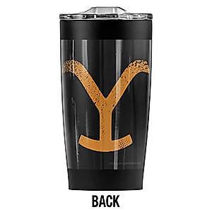 Logovision Yellowstone OFFICIAL Yellowstone Large Brand Stainless Steel 20 oz Travel Tumbler, Vacuum Insulated & Double Wall with Leakproof Sliding Lid