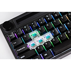 YUNZII Ajazz K620T Wireless Mechanical Keyboard with Integrated Stand Phone Holder with 61 Keys，RGB Backlit, Volume Botton, and PBT Keycaps for Win/Mac/Gaming (Blue Switch,Black)