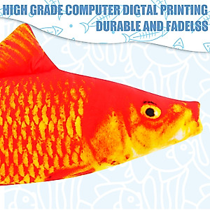 Briwooody 3 Pack 3D Giant Soft Fish Cushion Pillow Fish Plush Toy Pillow Decorate Soft Fish Pillow Stuffed Decorate Oversized Throw Pillow Creative Gift for Home Decoration, 24 Inch