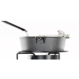 King Kooker CIFFB 6-Quart Cast-Iron Dutch Oven with Aluminum Lid and Basket