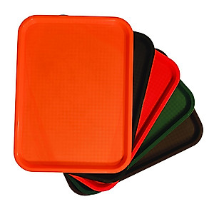 Update International FFT-1418BK Fast Food Tray Black, 14 x 18 in, Polypropylene (Recyclable Plastic)