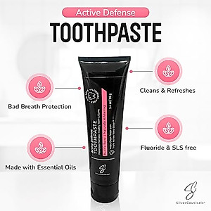 SilverCeuticals Toothpaste - Bubble Berry - Contains 25ppm Silver - Coral Calcium - Whitens - Kid Safe - Remineralizes - Whitening - Healthy Teeth & Gums - No Fluoride, SLS or Preservatives - 3.4oz
