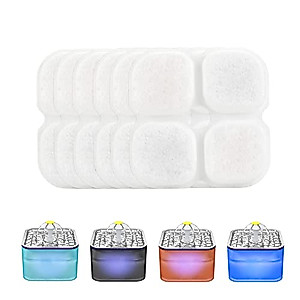 Wonder Creature Cat Fountain Filter Replacement for Crystal Cat Water Fountain, 3L Pet Water Fountain Filters Pack (6)