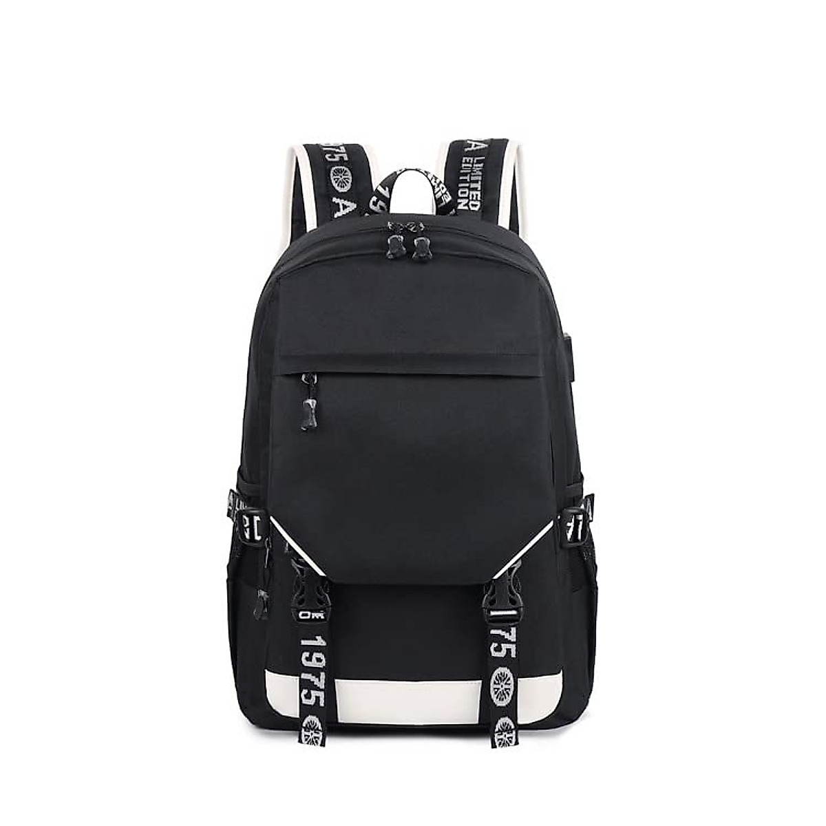 TPSTBAY Anime Seven Deadly Sins Printed Oxford Travel Daypack With USB Charging Port, Casual Laptop Backpack, College Knapsack(8)