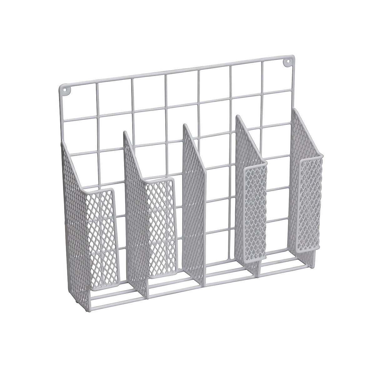 Home Basics Organizer Rust Resistant, Perfect for Food Storage, Silver Foil, Wax Paper, Sandwich Bags, Plastic Wrap-Mounts