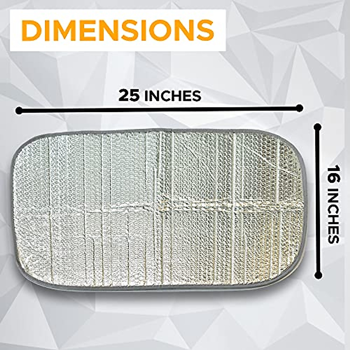 EcoNour RV Window Shade | Foldable Trailer Door Window Cover for Total UV Protection | Camper Window Shade for Privacy Blackout | Trailer Accessories for Camper Windows | 25x16 inches