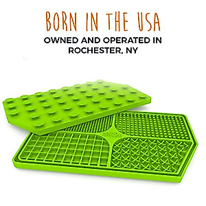 Mighty Paw Dog Lick Pad | BPA-Free Food Grade Silicone Mat for Fun, Anxiety, & Boredom Relief. Strong Suction Cups for Easy Grooming and Slow Feeding. Supports Dental Health. Dishwasher Safe