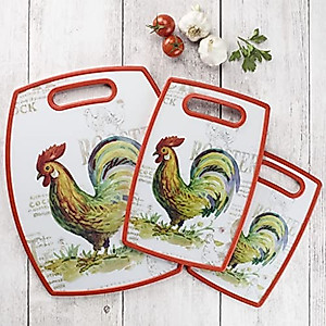 Cuisinart CCB-3PCROS 3-Piece Rooster Cutting Board Collection