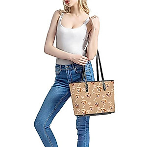 golden retriever Women Bag Handbag Top Zip Tote Purses And Handbags For Women multicolor Medium