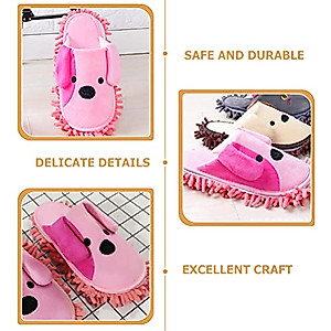 KICHOUSE Microfiber Mop Chenille Floor Cleaning Mop Slippers Detachable Washable House Dusting Shoe Cover Lazy Dirt Cleaning Mopping Shoes Unisex Mop Socks Wood Floor Cleaner