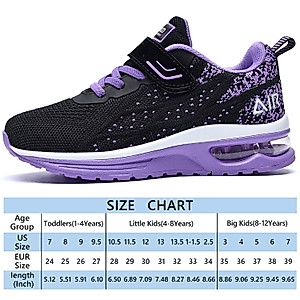 Autper Kids Air Tennis Running Shoes Memory Foam Athletic Lightweight Sports Walking Sneakers for Boys Girls (Little Kid Purple US 2.5)