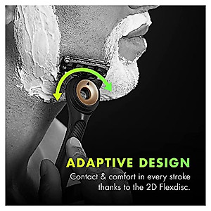 Gillette Razor for Men with Exfoliating Bar Gold Edition by GilletteLabs, Includes 1 Handle, 3 Razor Blade Refills, 1 Travel Case, 1 Premium Magnetic Stand