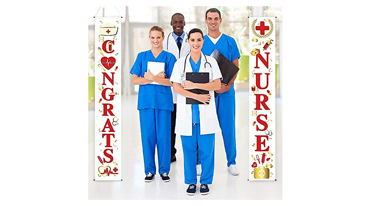 Nurse Graduation Banner Set - Celebrate RN Achievements | Blulu