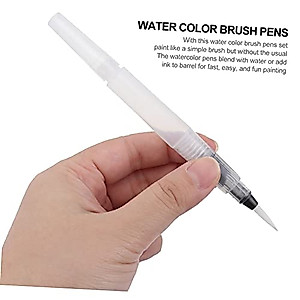 TEHAUX 6pcs Calligraphy Pen Set Oil Painting Brushes Oil Painting Set Watercolor Pens Brush Set Paint Brush Pens Water Brush Pen Set Water Color Brush Pens Water Coloring Brush Pen Pencil
