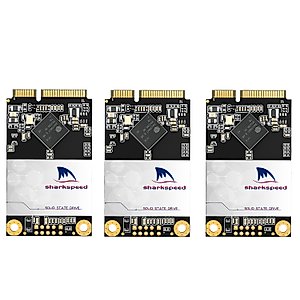mSATA SSD 256GB SHARKSPEED Plus Internal Mini SATA SSD Drive 3D NAND Solid State Drive for Mini PC Notebooks Tablets 256GB (3 Packs)