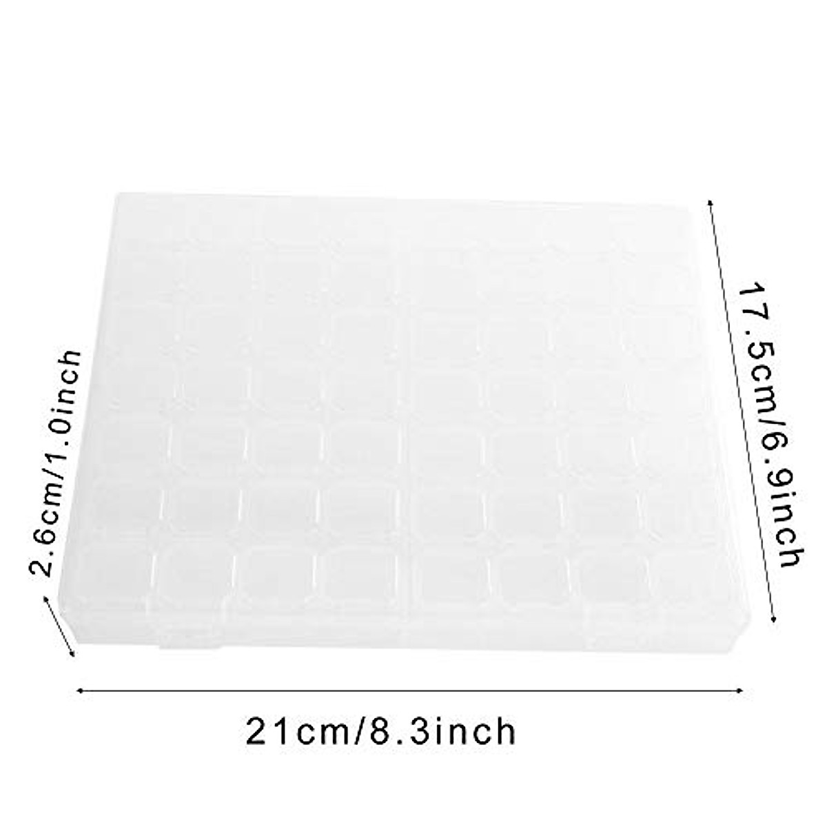 Nail Art Tool Jewelry Storage Box, 56 Grids Plastic Nail Art Storage Box Organizer Container with Removable Dividers Case for DIY Art Craft