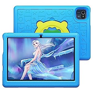 okaysea Kids Tablets 10" Android 12 Dual Camera 2GB RAM 32 GB ROM WiFi Parental Control Tablet (Blue)