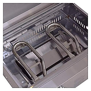 Thaweesuk Shop New 2 Burner Portable Stainless Steel BBQ Table Top Propane Gas Grill Outdoor Camp 22” x 18” x 15”