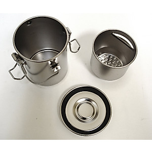 Original Whiskey painters Artist Studio and Travel Stainless Steel Paint Brush and Tool Washer Cleaner 9 oz,Great for Plein air Hanging on Easel and Travel use. Strainer Inside and Handle to Carry.