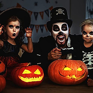 Yixiang Halloween Pumpkin Carving Kit, 5 Pieces Heavy Duty Professional Stainless Steel Carving Tools Set for Halloween Decorations, Included 4 LED Candles