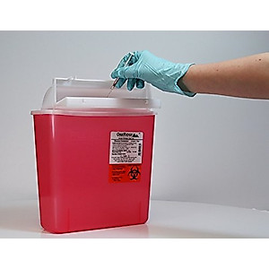 Oakridge 5 Quart - Sharps Disposal Container with Mailbox Style Lid