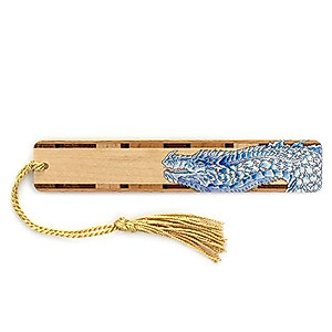 Wooden Bookmark Dragon Art by Kathleen Barsness - Also Available with Personalization - Made in USA