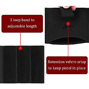 Accmor Ankle Holster for Concealed Carry, Elastic Deep Concealment Leg Holsters with Magazine Pocket/Pouch for Men and Women, Right & Left Hand Draw