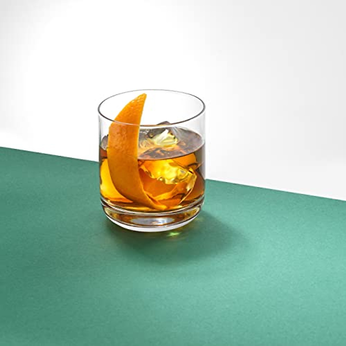 JoyJolt Nova Crystal Whiskey Glasses. Lowball Glasses Set of 4, 10oz Hand Made Short Glass Tumbler with Heavy Base. Double Old Fashioned Rocks Glass for Scotch or Bourbon Dishwasher Safe Glassware.