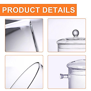 Hyuetrsa 2 Pcs Glass Saucepan with Cover, 1.5 L/ 50 oz Heat-resistant Glass Stovetop Pot and Pan with Lid, Clear Simmer Glass Pot Cookware Set for Pasta Noodle, Soup, Milk