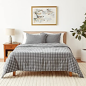 Eddie Bauer - Queen Comforter Set, Reversible Cotton Bedding with Matching Shams, Home Decor for Colder Months (Preston Grey, Queen)