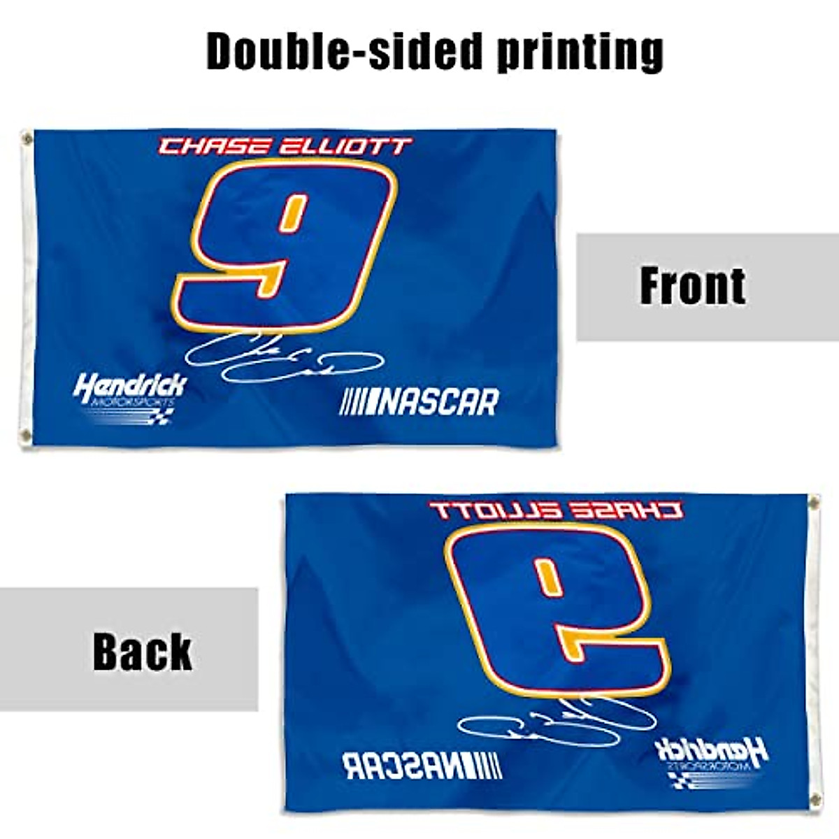 Bayyon Motorsports Chase Elliott Flag 3x5Feet for Car Fans with Brass Grommets