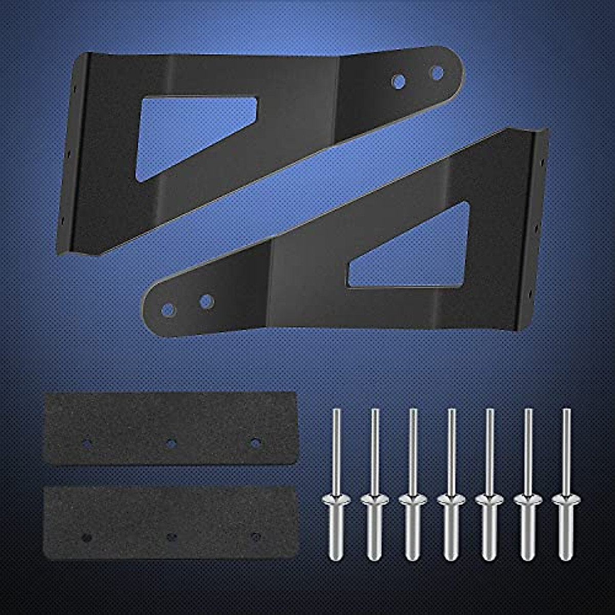 Nilight 2PCS 52 inch Curved LED Light Bar Bracket at Upper Windshield Roof Cab for 2004-2018 Ford F150 & SVT Raptor