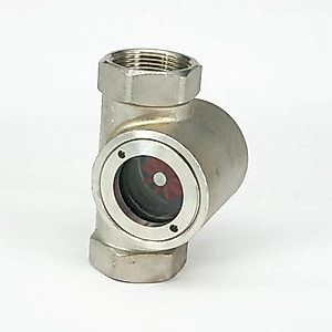 1-1/4" BSP Female SS304 Stainless Steel Window Sight Flow Indicator with Impeller