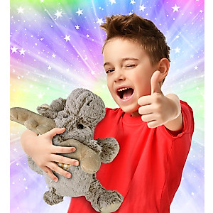 DolliBu Plush Moose Stuffed Animal - Soft Fur Laying Moose, Adorable Brown Huggable Moose Plush Toy, Cute Wild Life Cuddle Gift for Kids and Adults - 9.5 Inch